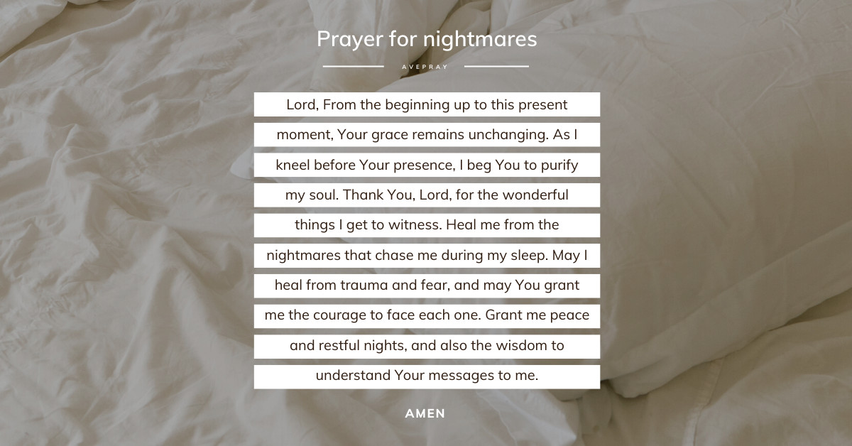 A soothing prayer for nightmares – AvePray