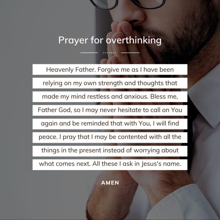 Prayer for overthinking to have peace of mind – AvePray