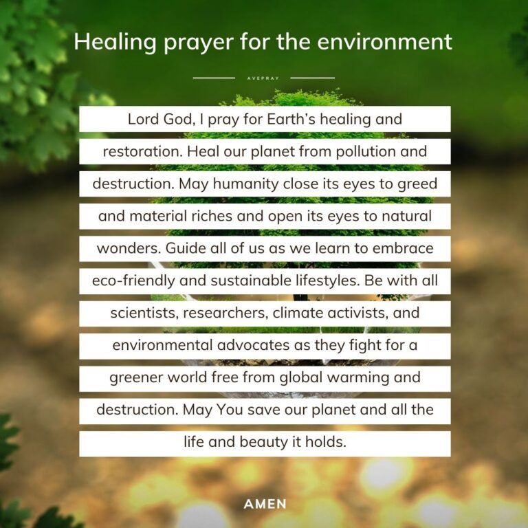Healing prayer for the environment