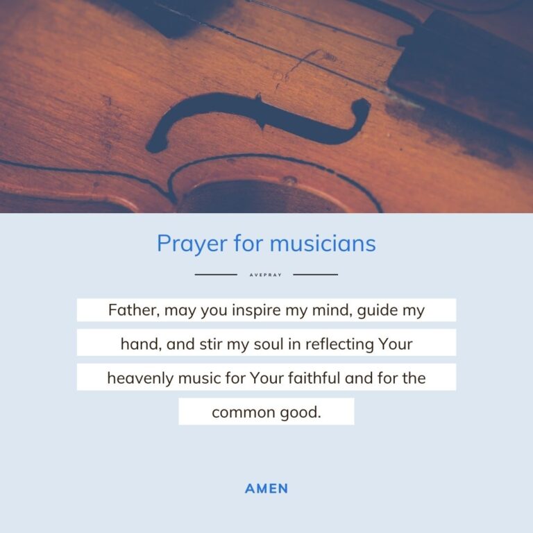 Prayer for musicians – AvePray