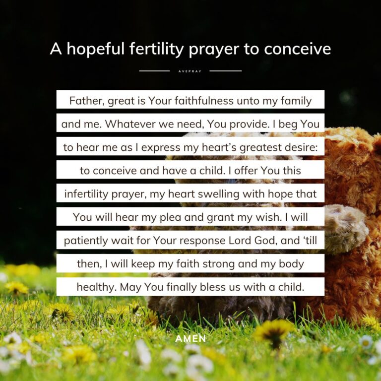 A hopeful fertility prayer to conceive – AvePray