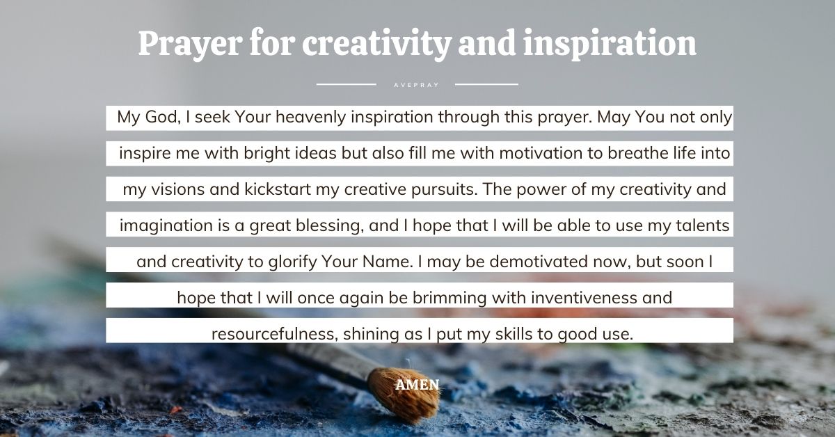 Prayer for creativity and inspiration