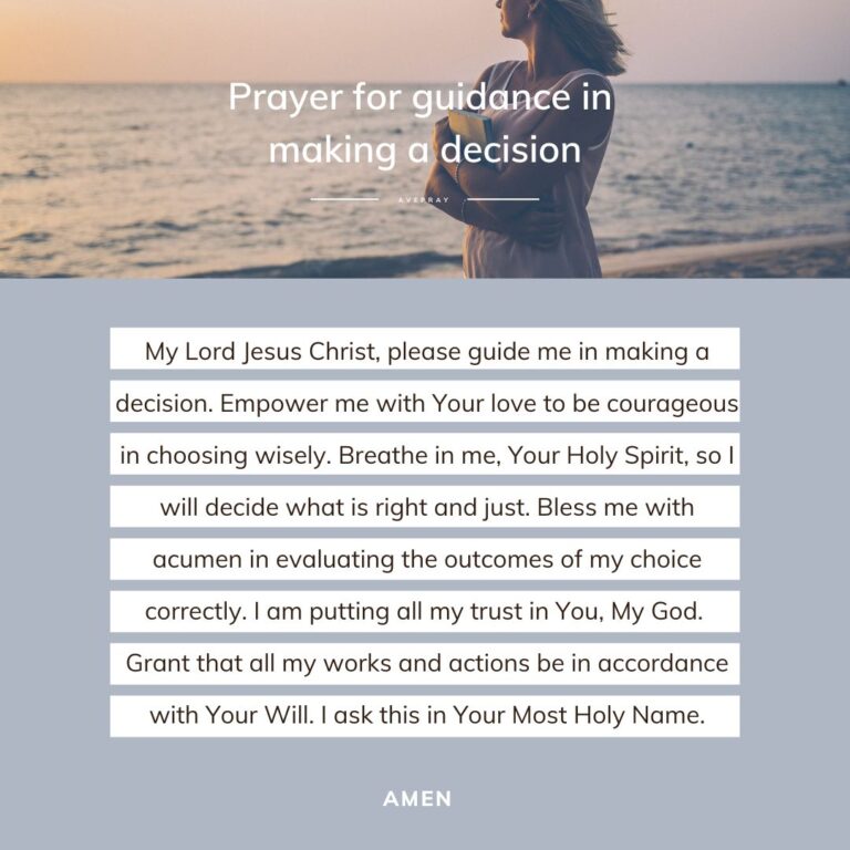 Prayer for guidance in making a decision – AvePray