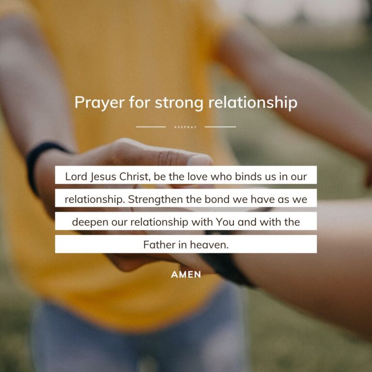 Prayer for strong relationship – AvePray