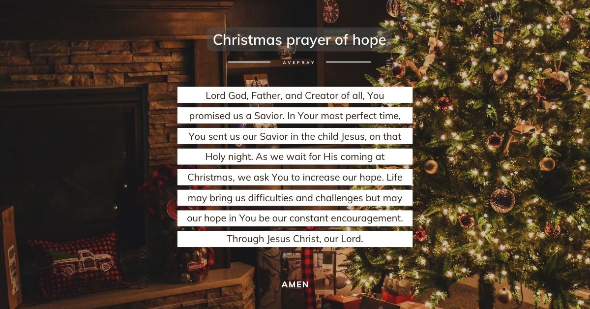 Christmas prayer of hope