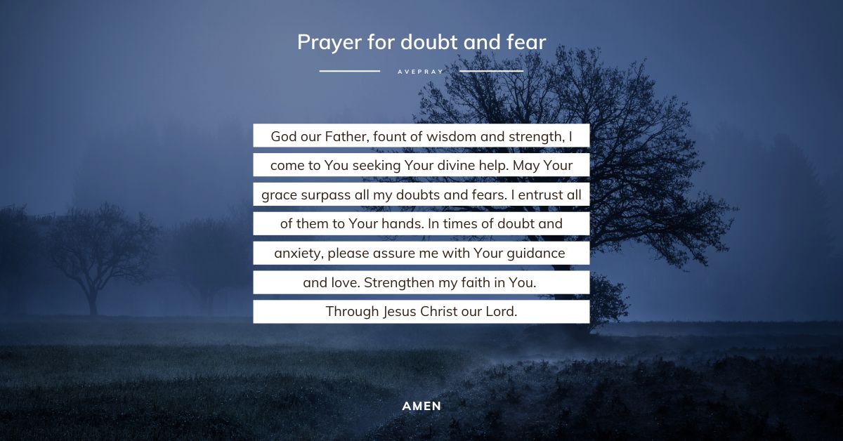 Prayer for doubt and fear