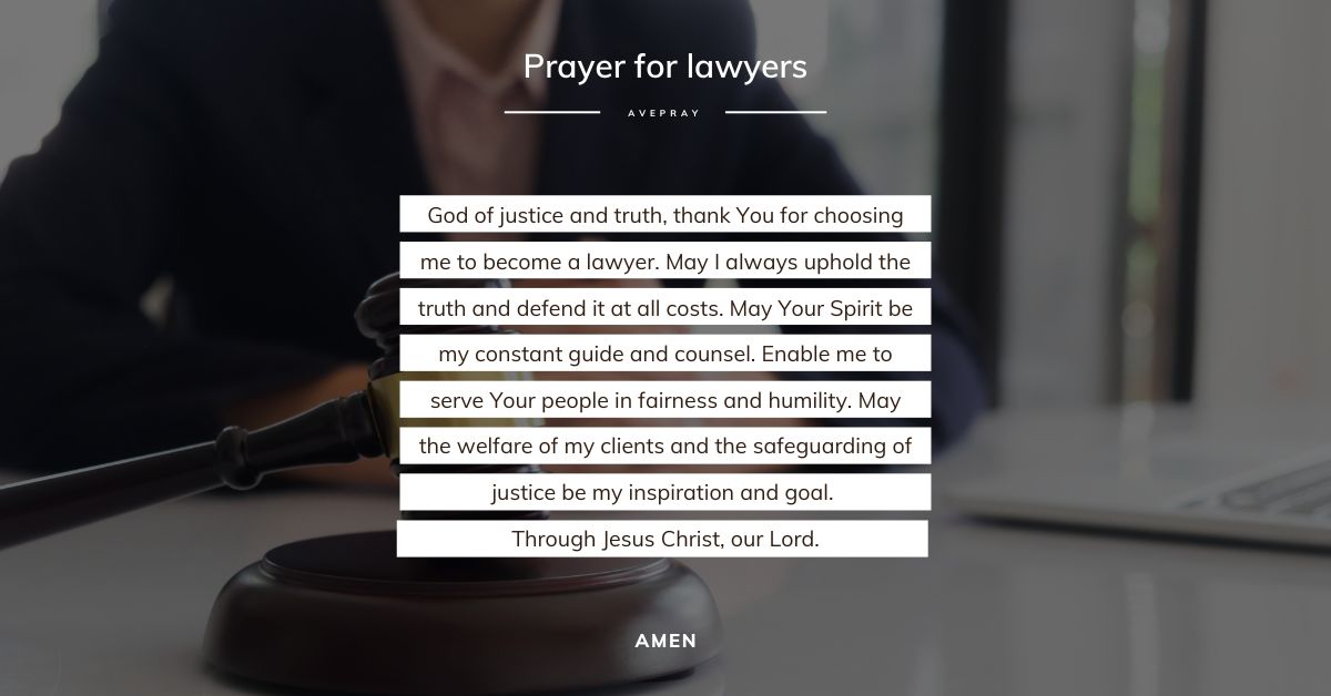 Prayer for lawyers