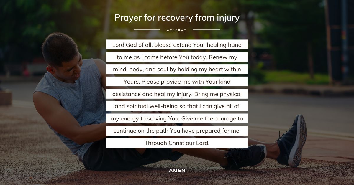 Prayer for recovery from injury
