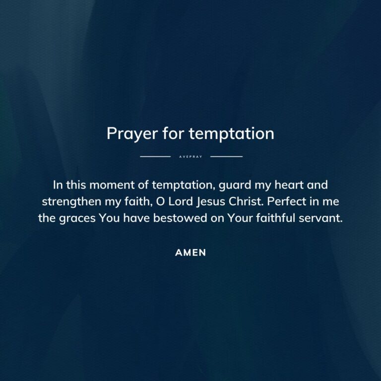 Prayer for temptation – AvePray