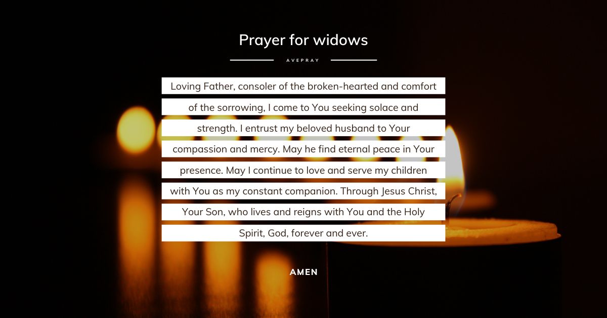 Prayer for widows – AvePray