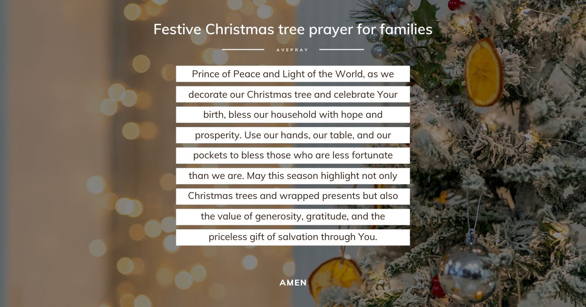 Festive Christmas tree prayer for families – AvePray