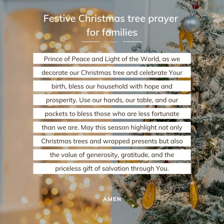 Festive Christmas tree prayer for families – AvePray