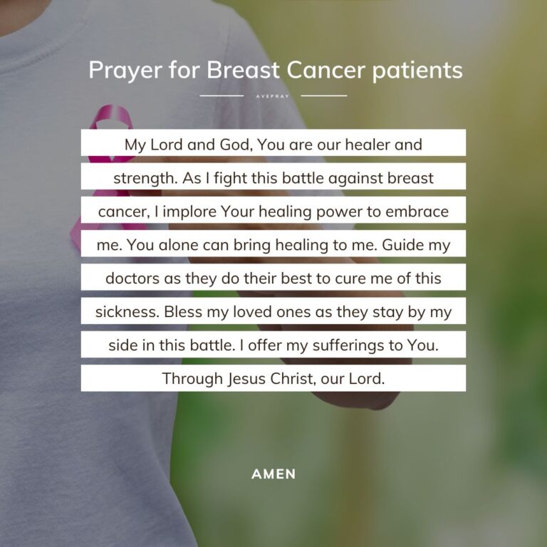 A prayer for Breast Cancer patients