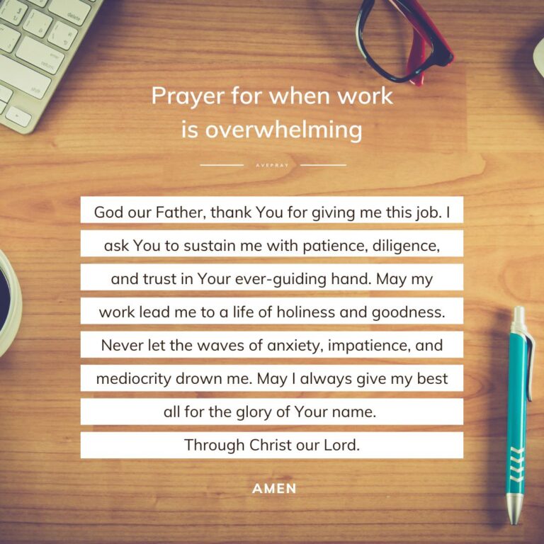 Prayer for when work is overwhelming