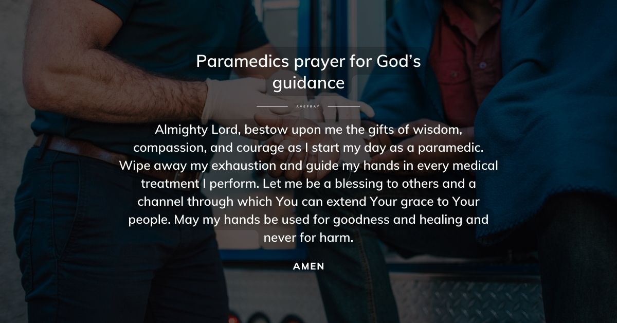 Paramedics prayer for God’s guidance – AvePray