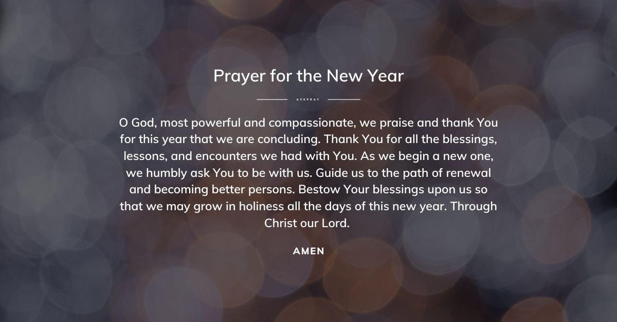 Prayer for the New Year