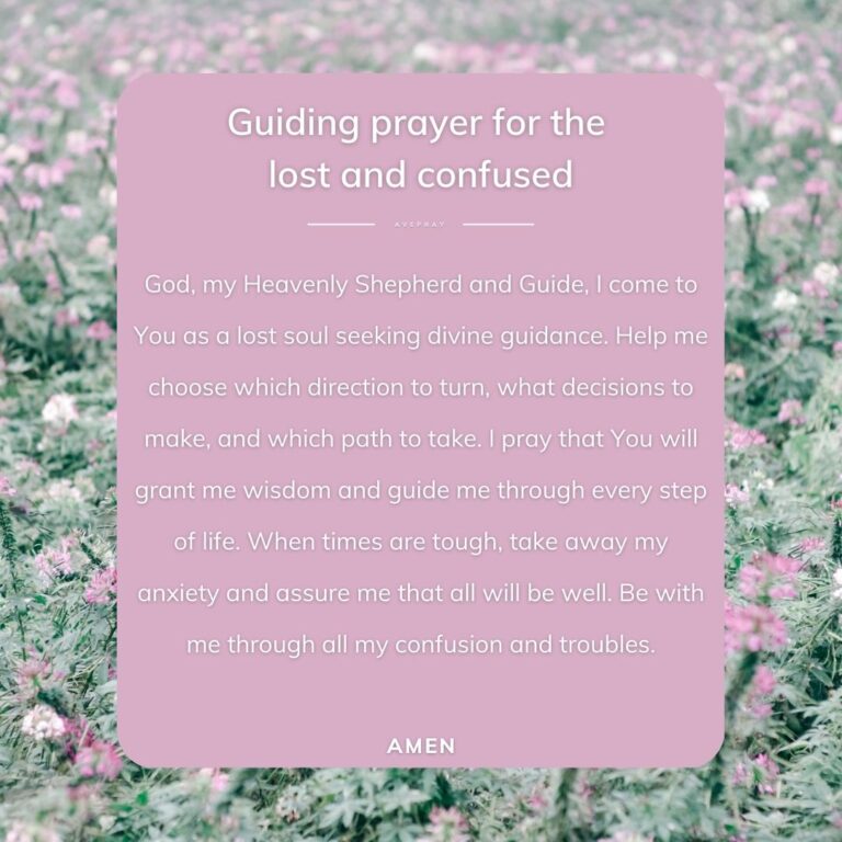 Guiding prayer for the lost and confused – AvePray