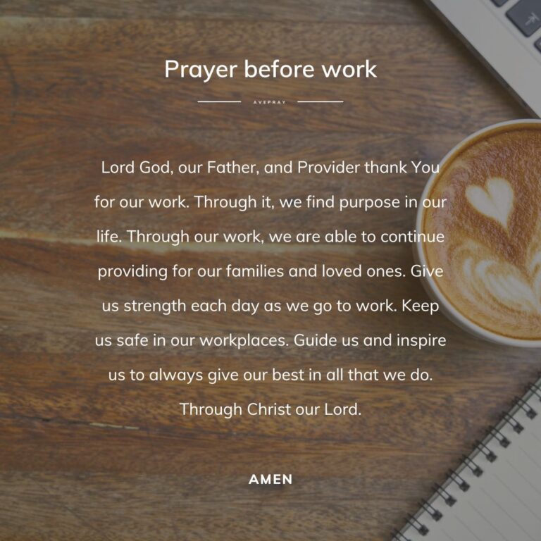 Prayer before Work