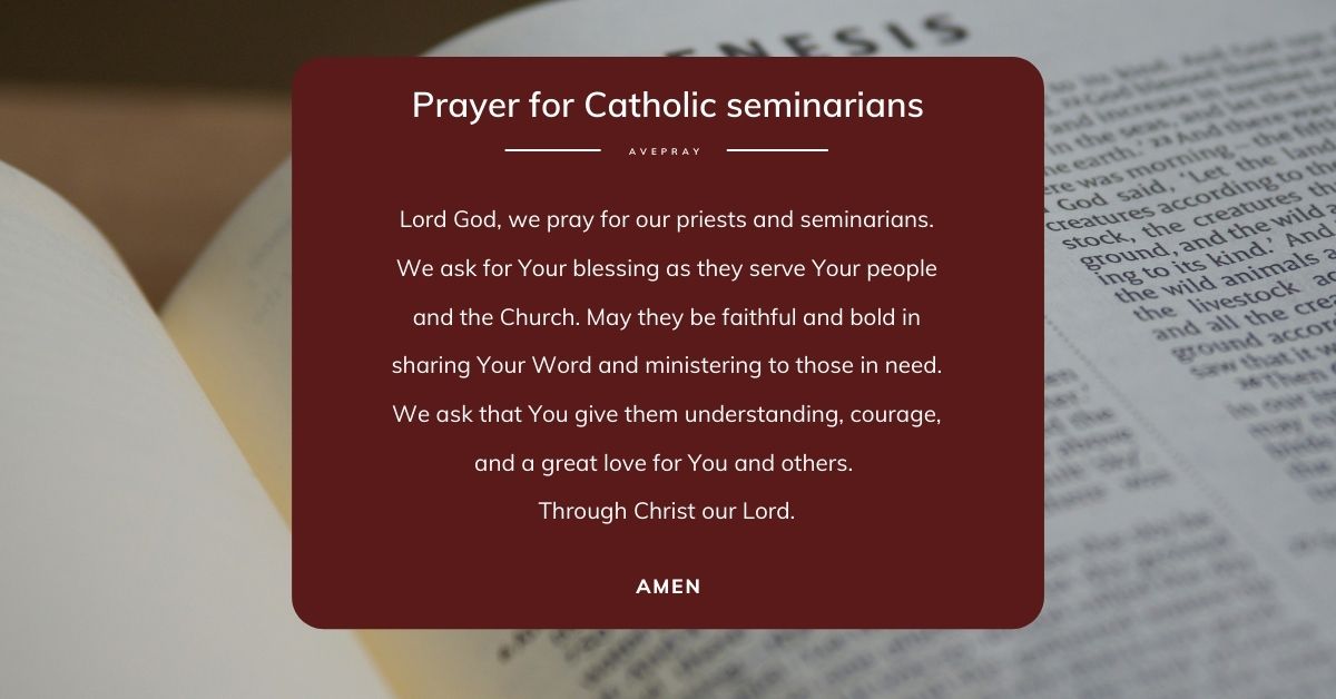 Prayer For Catholic Seminarians
