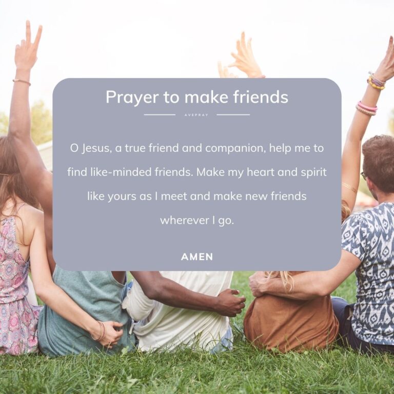 Prayer to make friends – AvePray